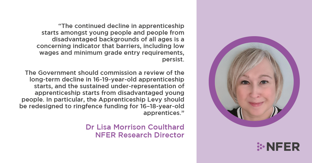 NFER responds to latest DfE apprenticeship data - NFER